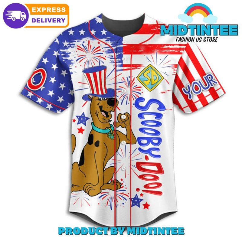 Scooby-Doo Independence Day Customized Baseball Jersey - Midtintee