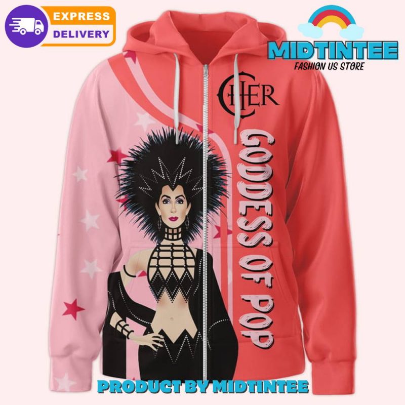 Cher Singer Goddess Of Pop Zip Hoodie - Midtintee