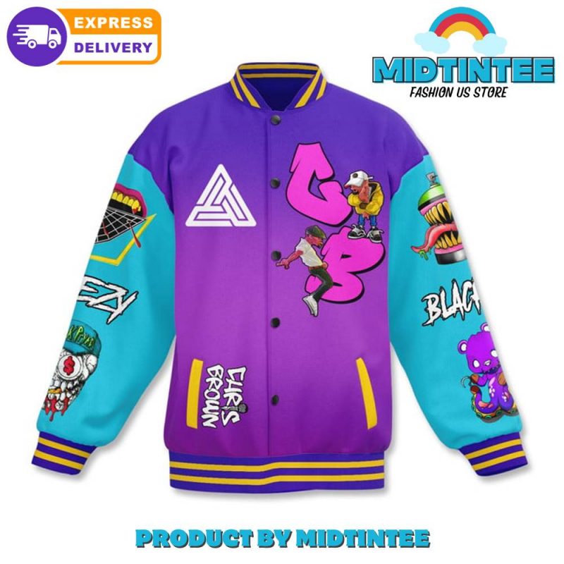 Chris Brown Breezy Neon Baseball Jacket - Midtintee