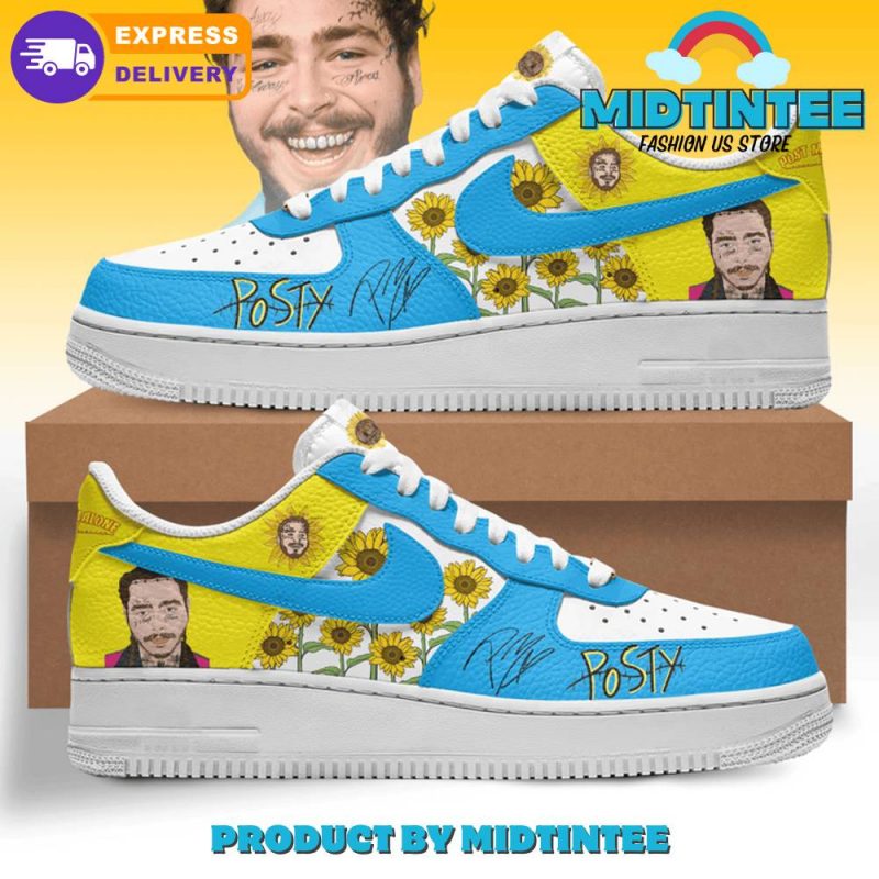 Post Malone Sunflower Nike Air Force 1 - Midtintee