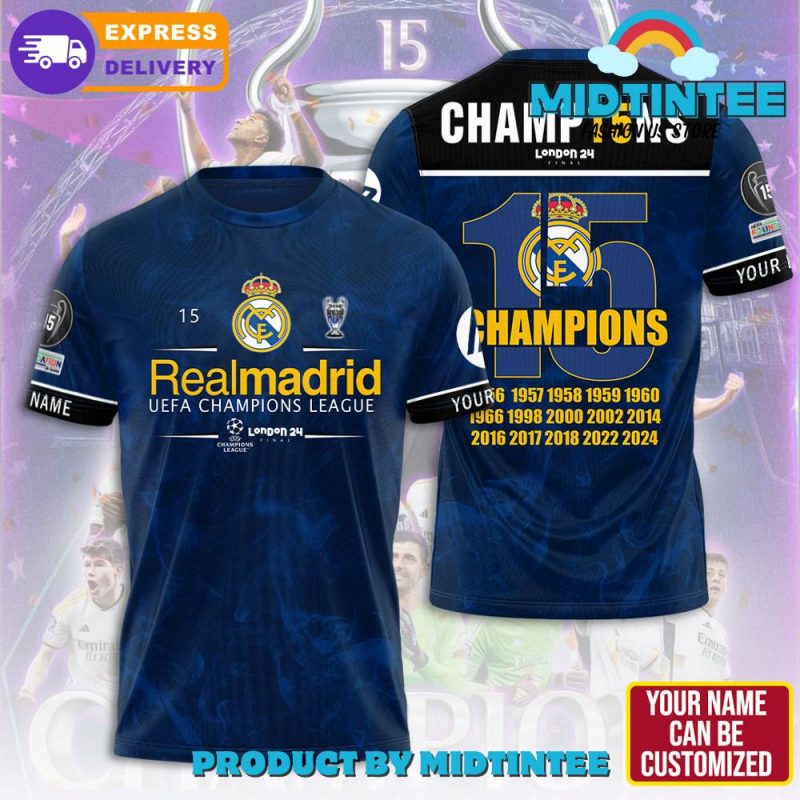 Real Madrid UEFA Champions League Blue Shirt - Midtintee