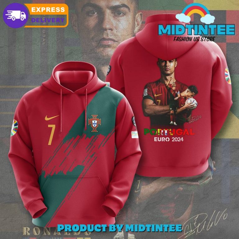 Cristiano Ronaldo Portugal EURO 2024 Nike Hoodie - Midtintee
