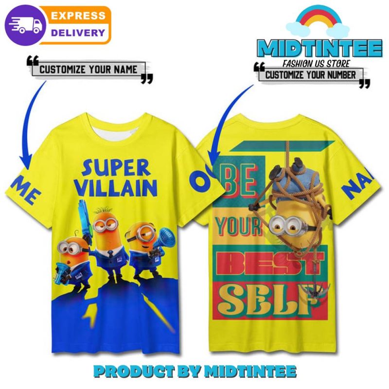 Despicable Me 4 Super Villain Custom Name Shirt - Midtintee