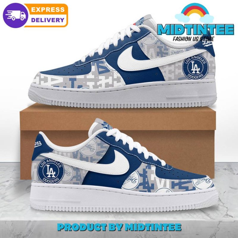 Los Angeles Dodgers MLB Blue Gray Nike Air Force 1 - Midtintee