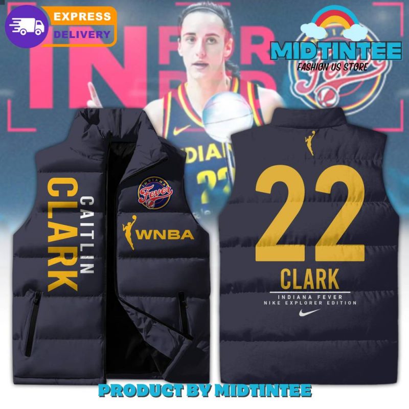 WNBA Indiana Fever Caitlin Clark 2024 Sleeveless Puffer Jacket - Midtintee
