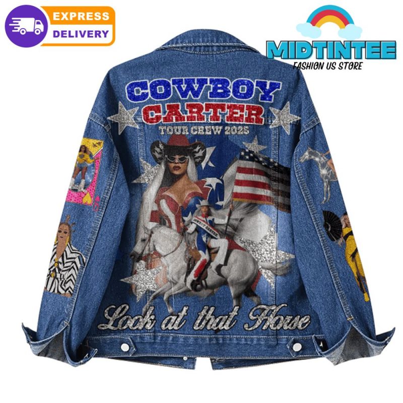 Beyonce Cowboy Carter Tour Crew 2025 Denim Jacket - Midtintee