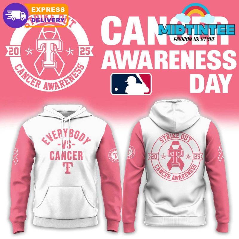Texas Rangers x Everybody vs Cancer Awareness Day 2025 Hoodie Set ...