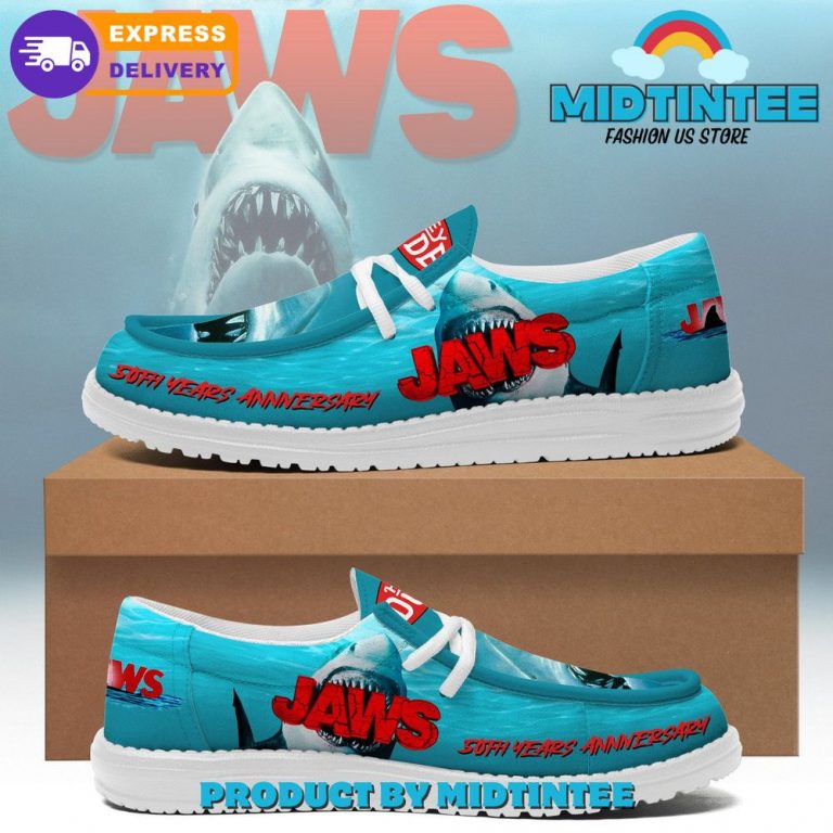 Jaws 50th Anniversary Special Hey Dude shoes - Midtintee