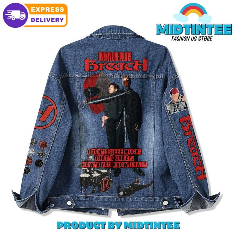Twenty One Pilots The Clancy Tour Breach 2025 Denim Jacket - Midtintee