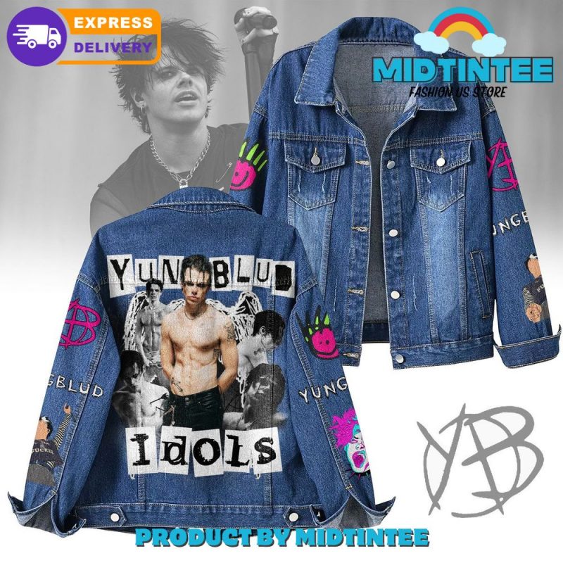 Yungblud 2025 Idols World Tour Premium Denim Jacket - Midtintee
