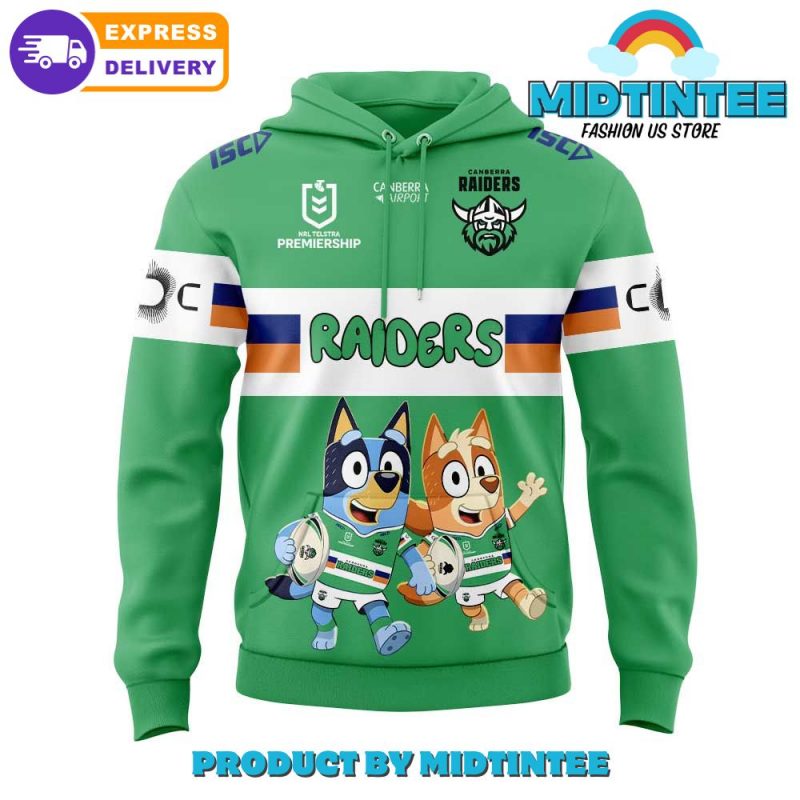 Canberra Raiders NRL x Bluey and Bingo 2025 Hoodie Set - Midtintee