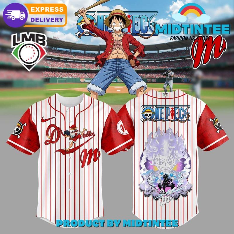 Diablos Rojos del México x Straw Hat Luffy Gear 5 Baseball Jersey ...