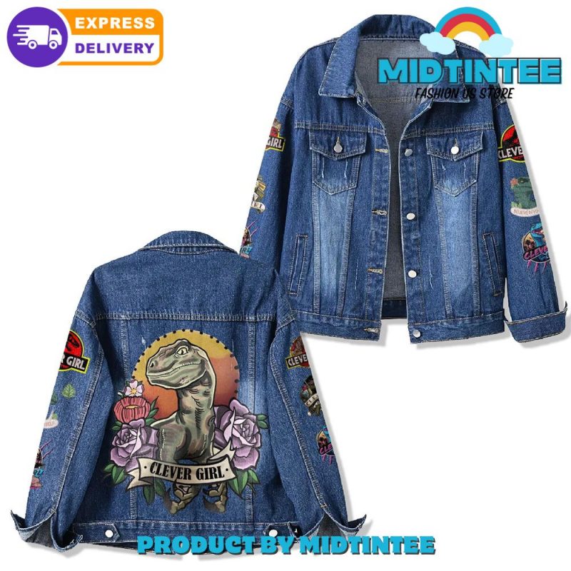 Jurassic World Rebirth 2025 Clever Girl Limited Denim Jacket - Midtintee
