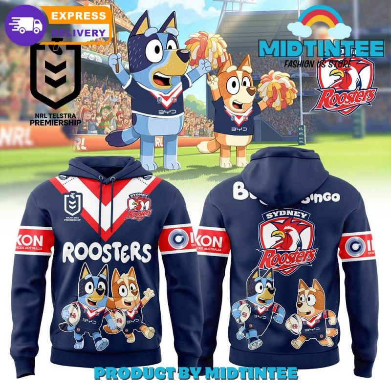 Sydney Roosters NRL x Bluey and Bingo 2025 Hoodie Set - Midtintee